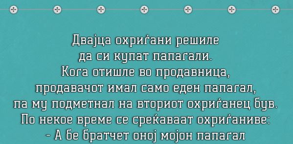 Двајца охриѓани решиле да си купат папагали... – Навалица
